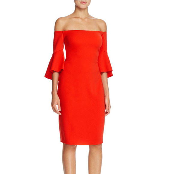 Laundry By Shelli Segal | Dresses | Laundry Red Off The Shoulder Sheath ...